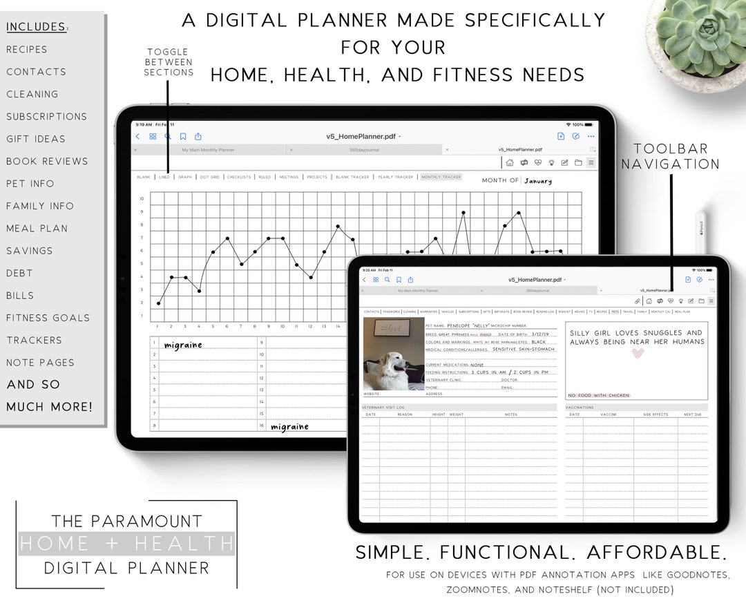 Digital Home Management Planner - Keep Your Home Organized With This ...