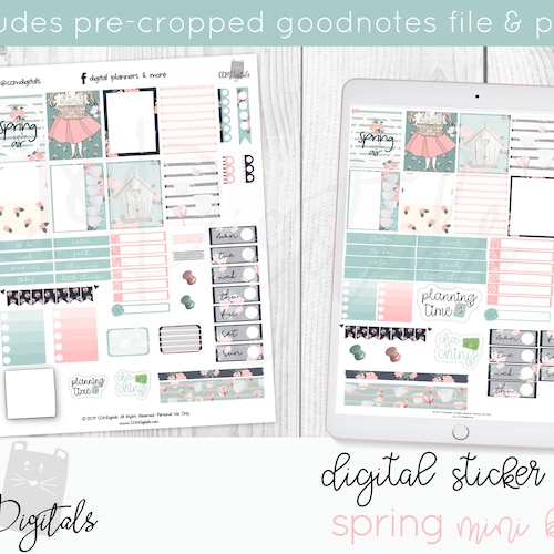 Digital Planner Spring Stickers Goodnotes Stickers Ipad - Etsy