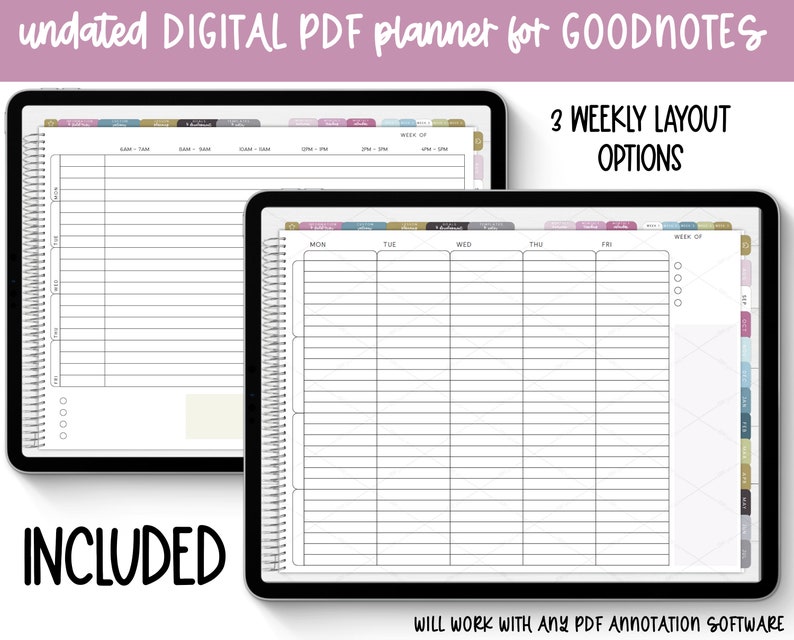 Digital Homeschool or Virtual Learning Planner Undated - Etsy