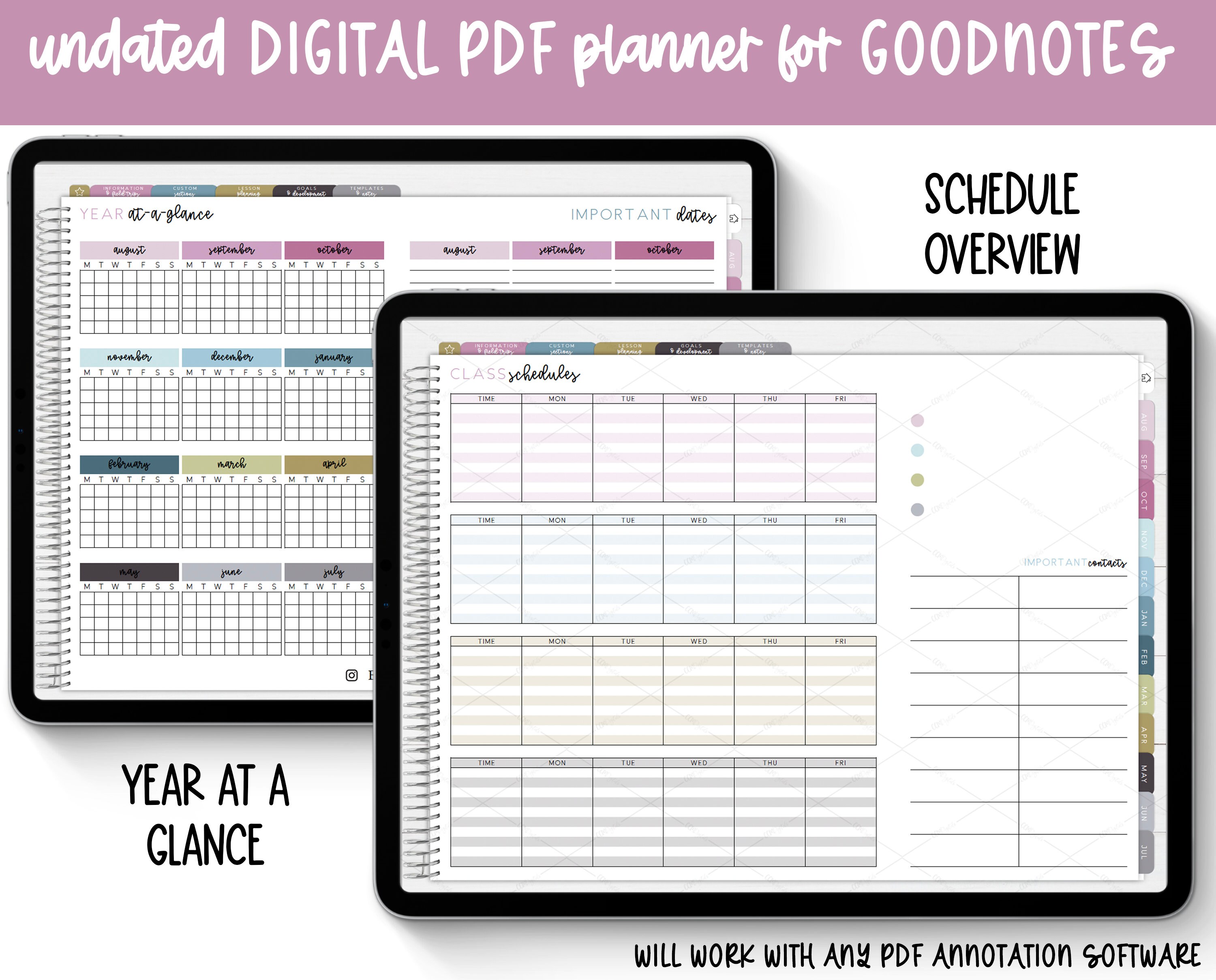 Digital Homeschool or Virtual Learning Planner | Undated Digital ...