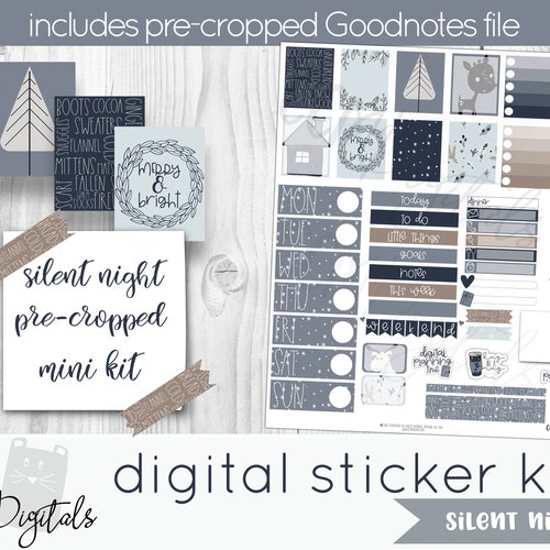 January Monthly Kit Digital Stickers Winter Planner Stickers - Etsy