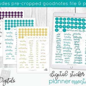 Digital Planner Essentials | Dates Days Months Stickers | Functional ...