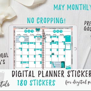2018 May Digital Planner Stickers | Precropped Goodnotes Stickers and ...