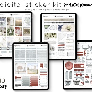 Farmhouse Vibes Digital Stickers for Planners - Vintage Rustic Mason ...