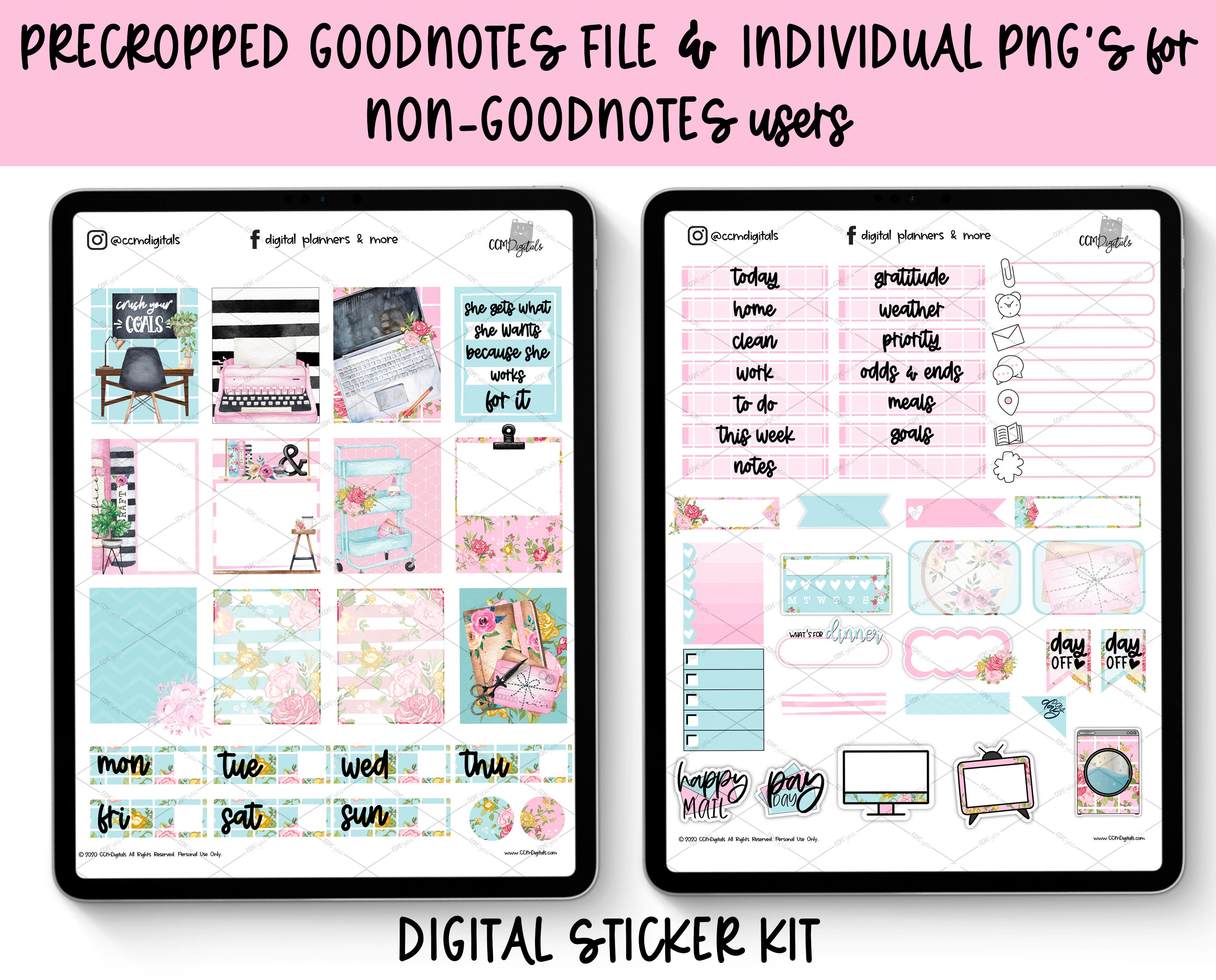 Digital Planner Work From Home Stickers Fun and Functional - Etsy