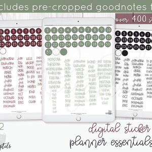 Digital Planner Dates Days Months Stickers | Goodnotes Stickers | iPad ...