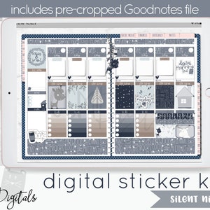 Winter Digital Planner Stickers | Goodnotes Stickers |A Winter Themed ...