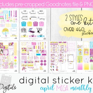 April 2019 Digital Planner Stickers for Digital Planning | Colorful ...