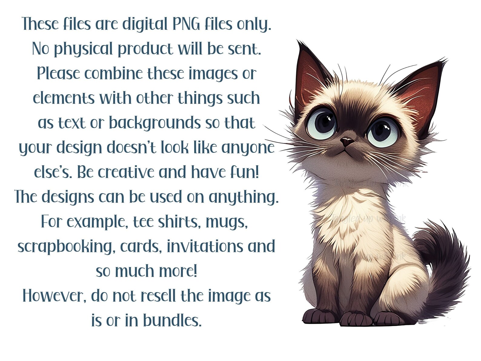 Cat Clipart Bundle PNG Digital Download 10 Cute Kitten Feline Animals ...