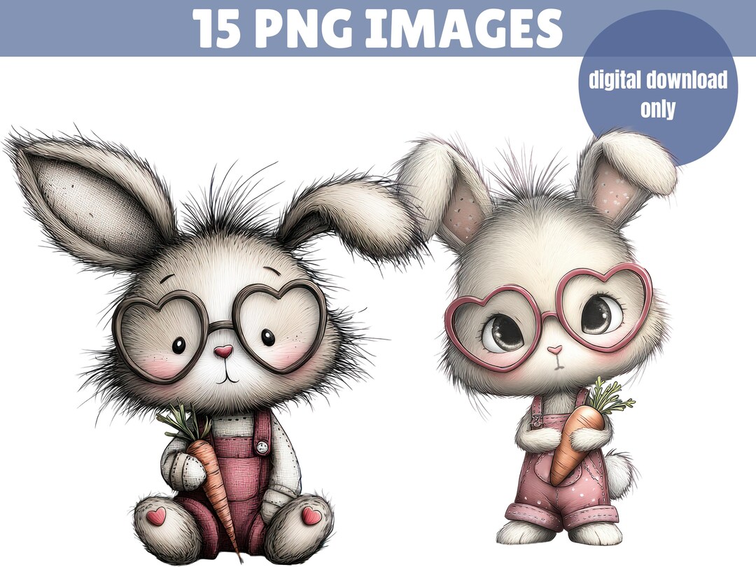 Easter Plush Animal Clipart Bundle PNG – Whimsical Animals Spring ...