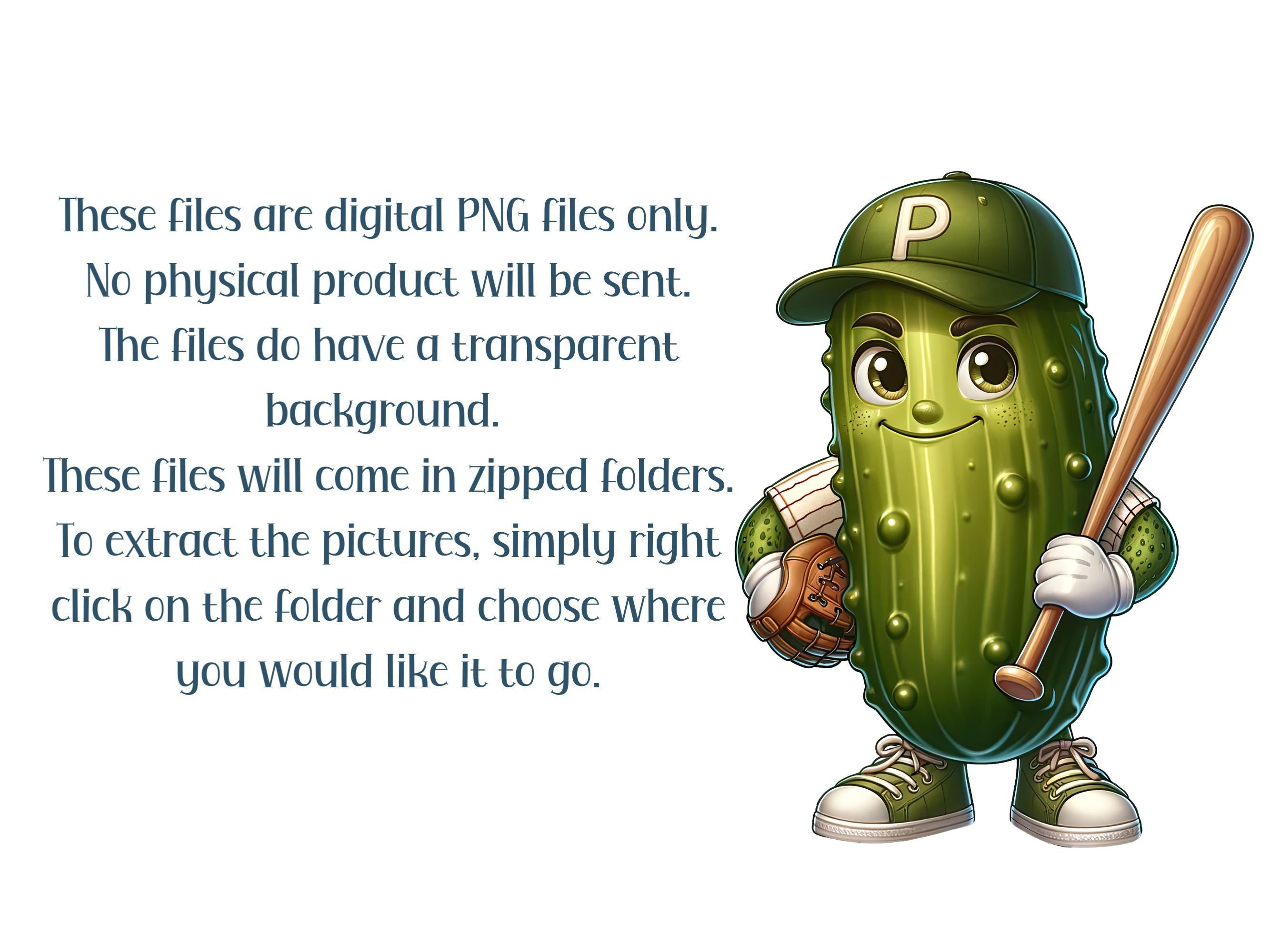 Pickles Clipart Bundle PNG Digital Download Funny Pickles Nurse Golfer ...