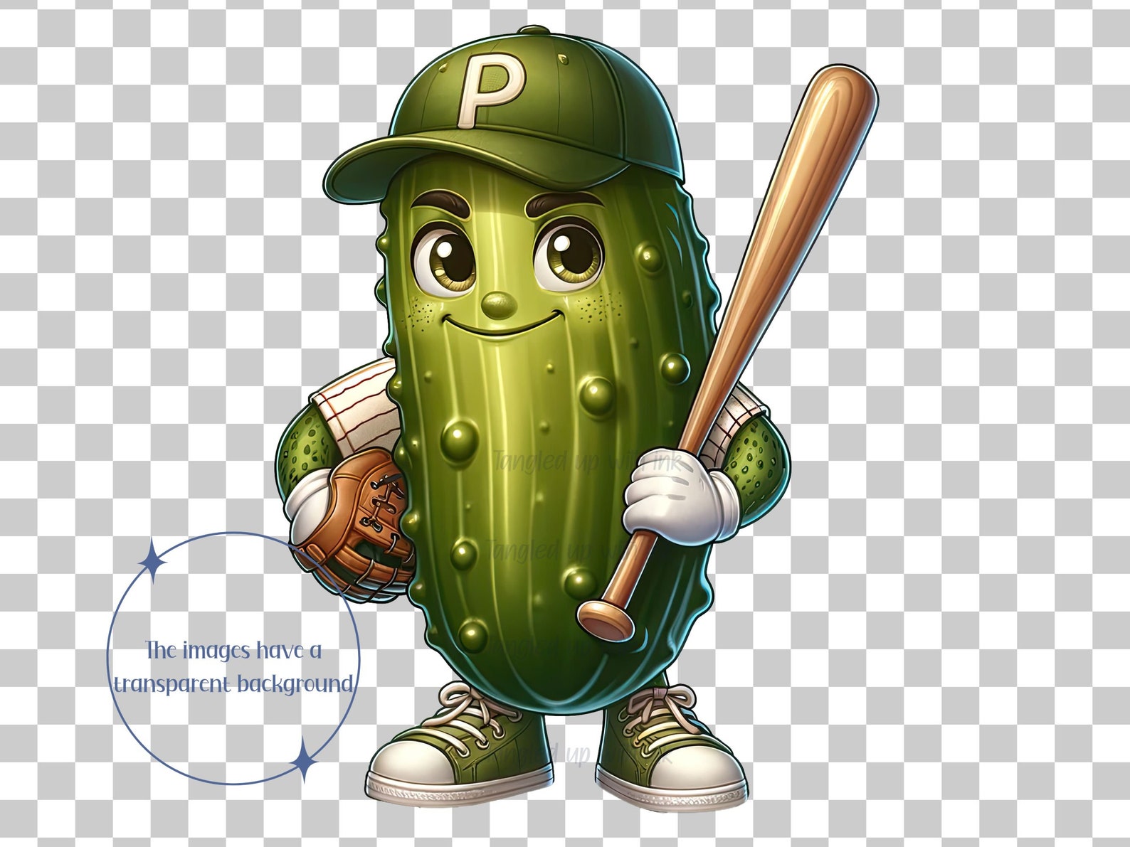 Pickles Clipart Bundle PNG Digital Download Funny Pickles Nurse Golfer ...