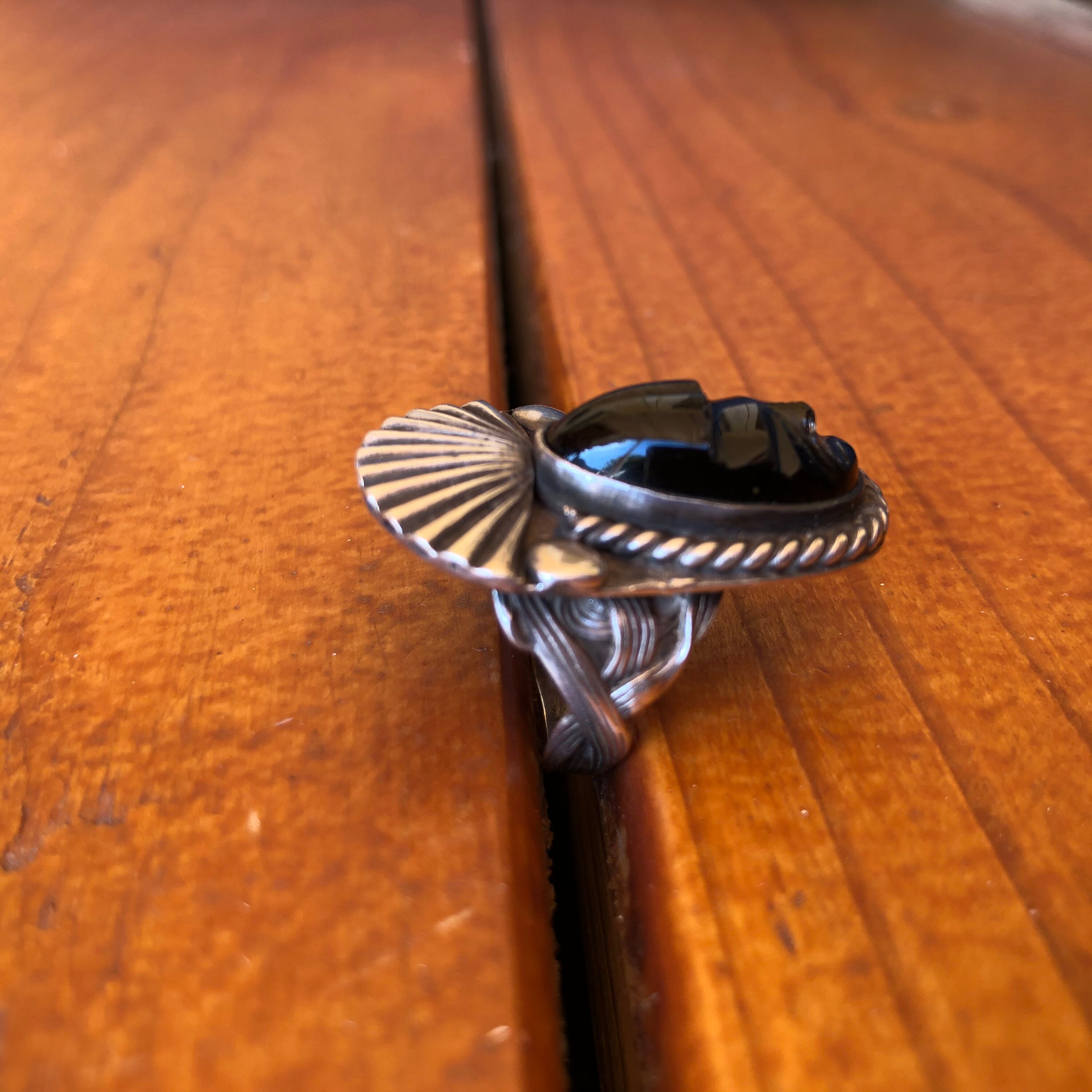 Vintage African Mask Tiger Eye Stone Ring Sterling - Etsy