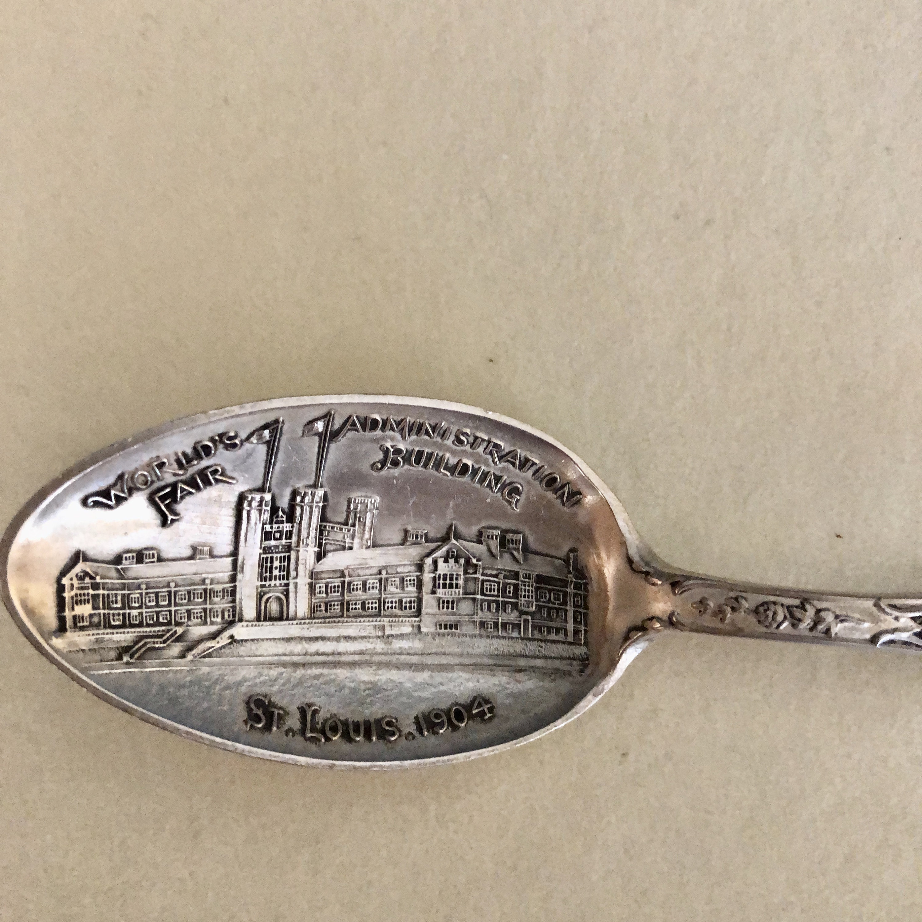Sterling Commemorative Spoon 1904 St Louis World Fair Antique Silver ...