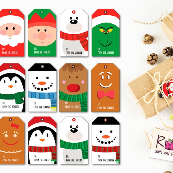 Personalized Christmas Tags - Etsy