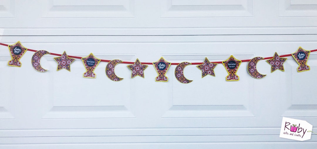 Ramadan Banner With Egyptian Tent khayamiya Pattern, Choose the Length ...