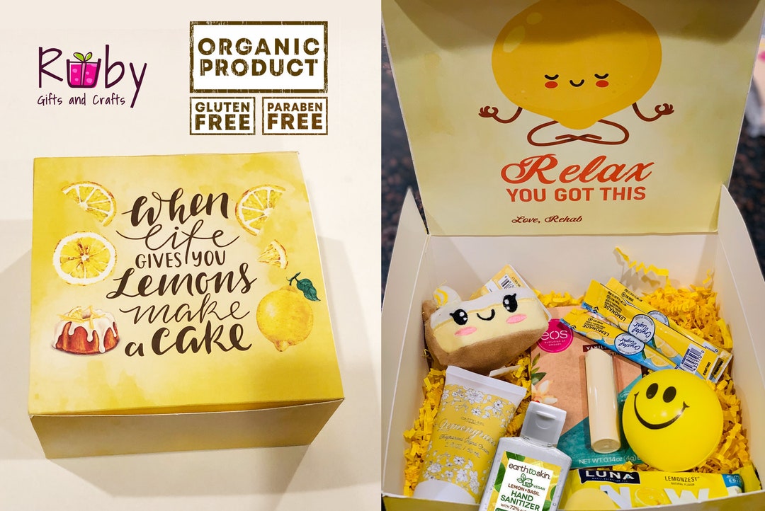 Lemon Gift Box, When Life Gives You Lemon Gift Box, Support Gift Box ...