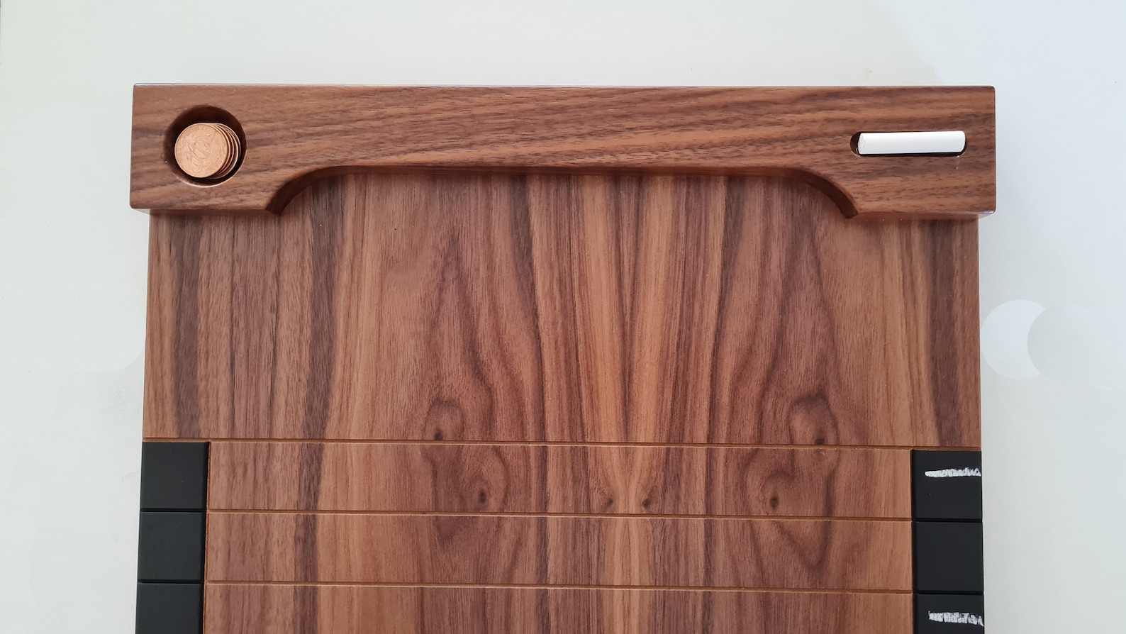 Shove Ha'penny Board With Halfpenny Coins and Chalk - American Black ...