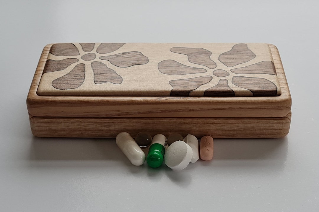 Wooden 7 Day Pill Box, Pill Case, Pill Organizer, Handmade Pill Box ...