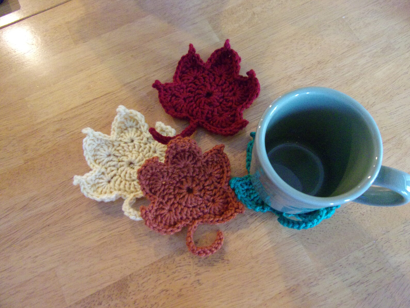 Fall Leaf Crochet Coasters - Etsy