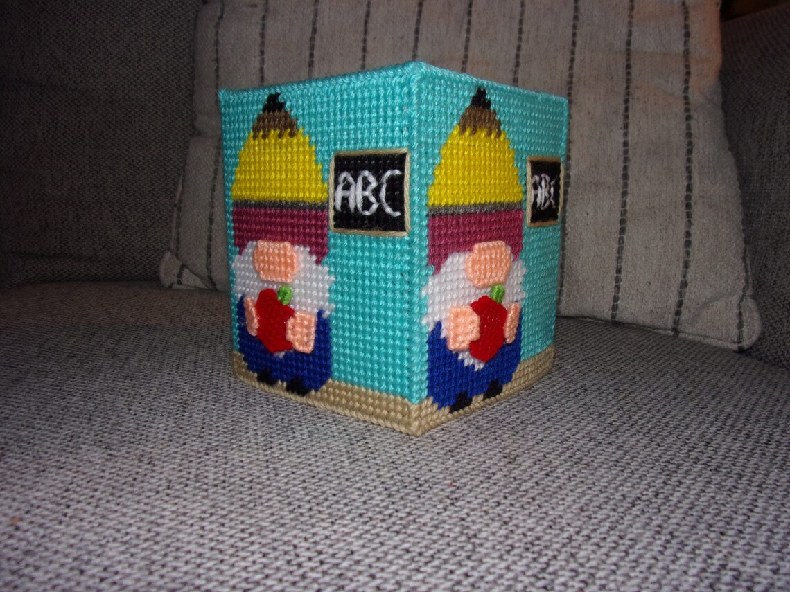Back to School Gnome Tissue Cover - Etsy