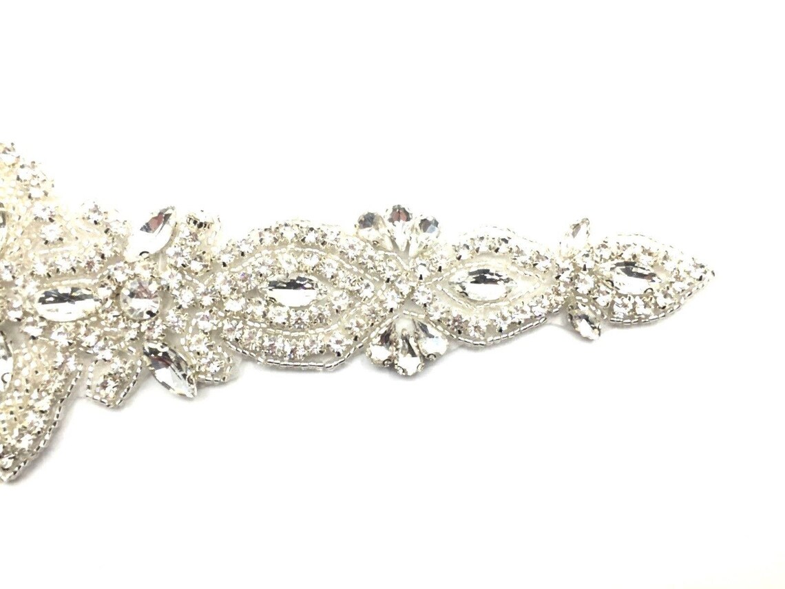 Silver Rhinestone Bridal Belt Wedding Dress Sash Diamante Belt - Etsy UK