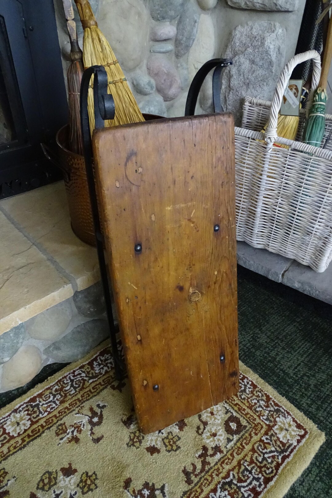 Vintage Wood Sled With Cast Iron Runners: Rustic Christmas Decor - Etsy