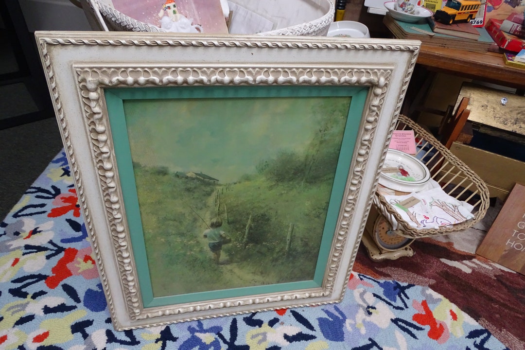 Vintage Adolf Sehring End of a Perfect Day Framed Lithograph, Adolf ...