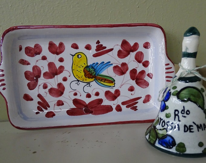 Vintage Mario Sambuco Italy Painted Ceramic Dish, Vintage Made in Italy ...