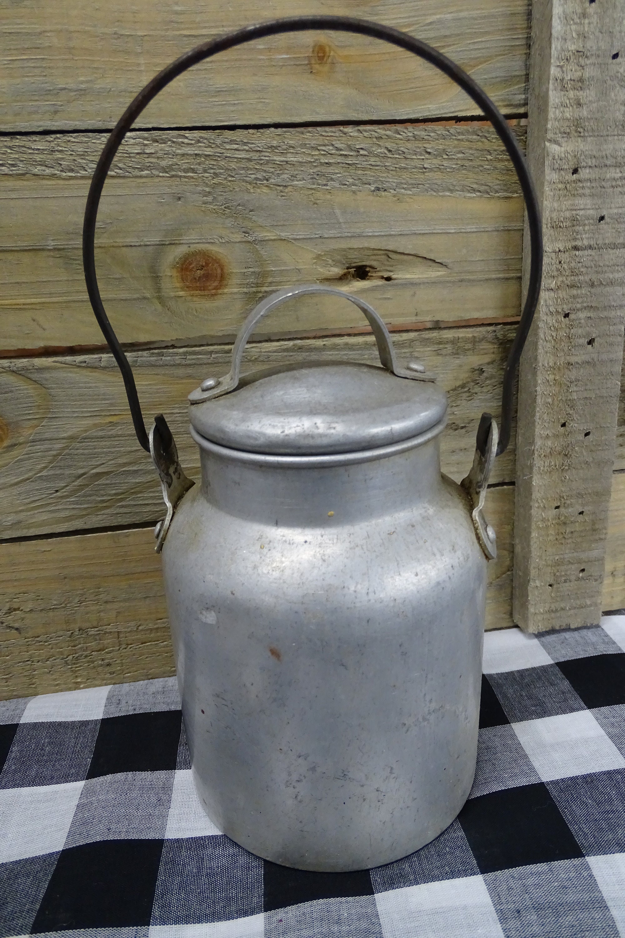 Small Vintage Milk Can With Handle Aluminum Vintage Rustic | Etsy