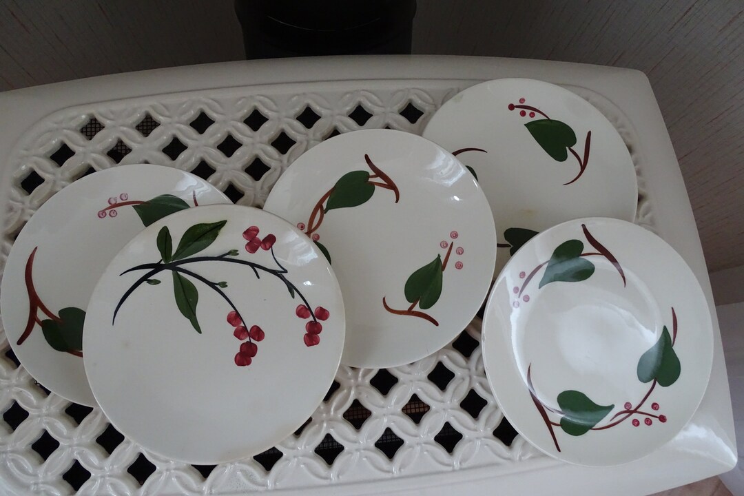 Vintage Blue Ridge China Side Plate Set: Hand-painted Stanhope Ivy - Etsy