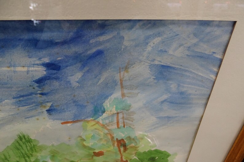 Vintage Susan Drake Pastel Chalk Tree Painting, Framed Original Art - Etsy