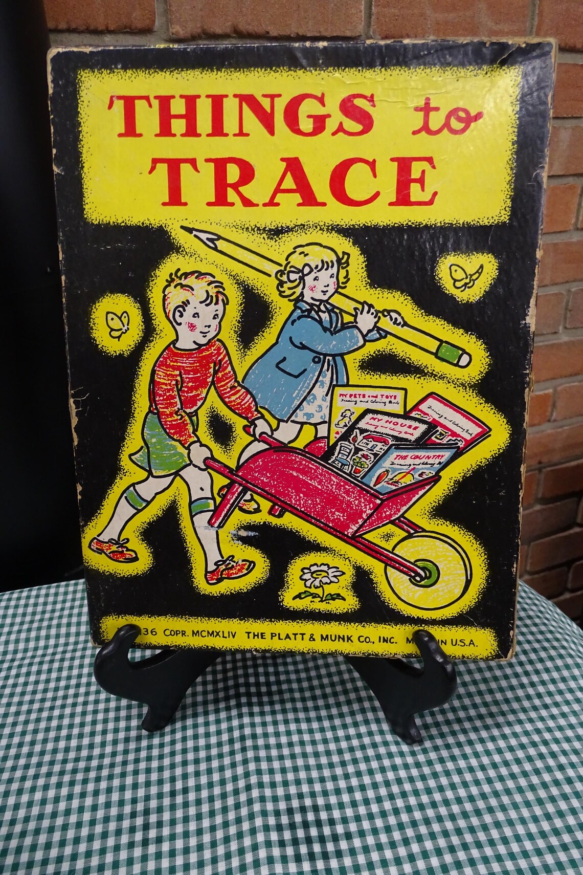 Vintage Children's Activity Books, 1944 Things to Trace, Connect the ...