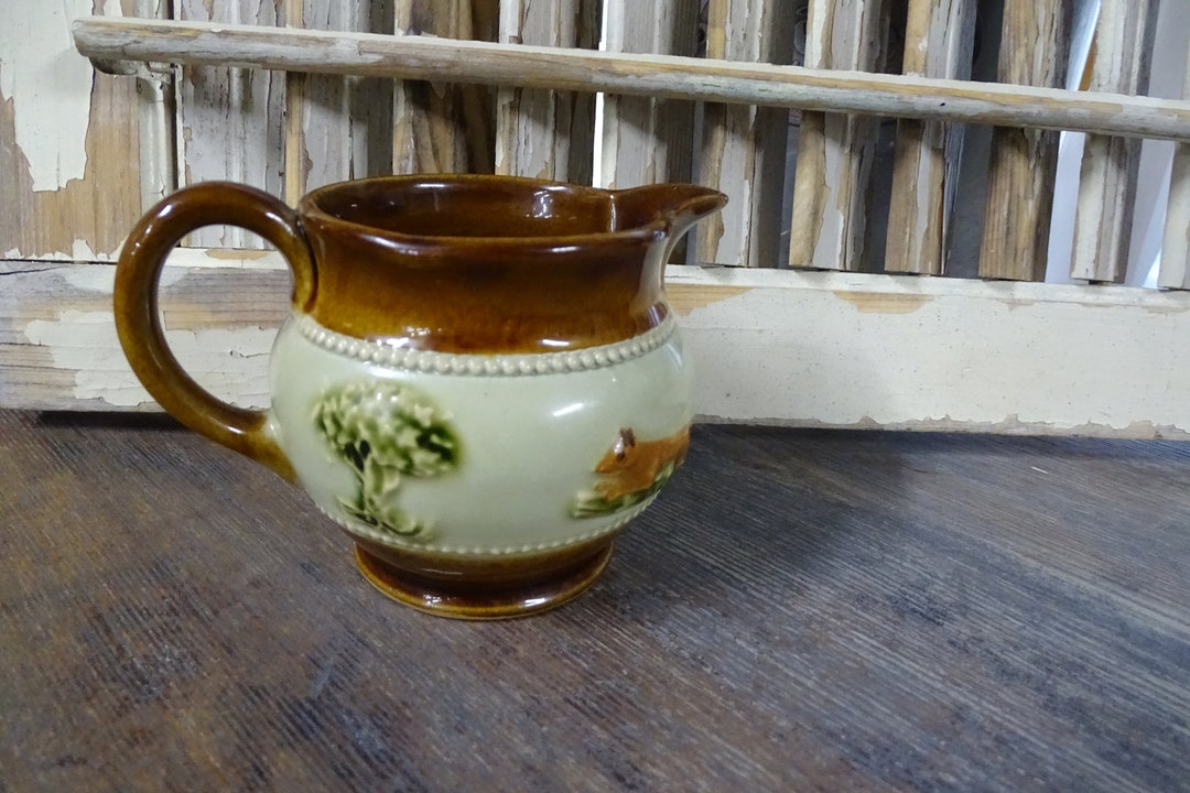 Mid-century Bourne Denby Ceramic Fox Hunt Creamer With Relief Figures ...