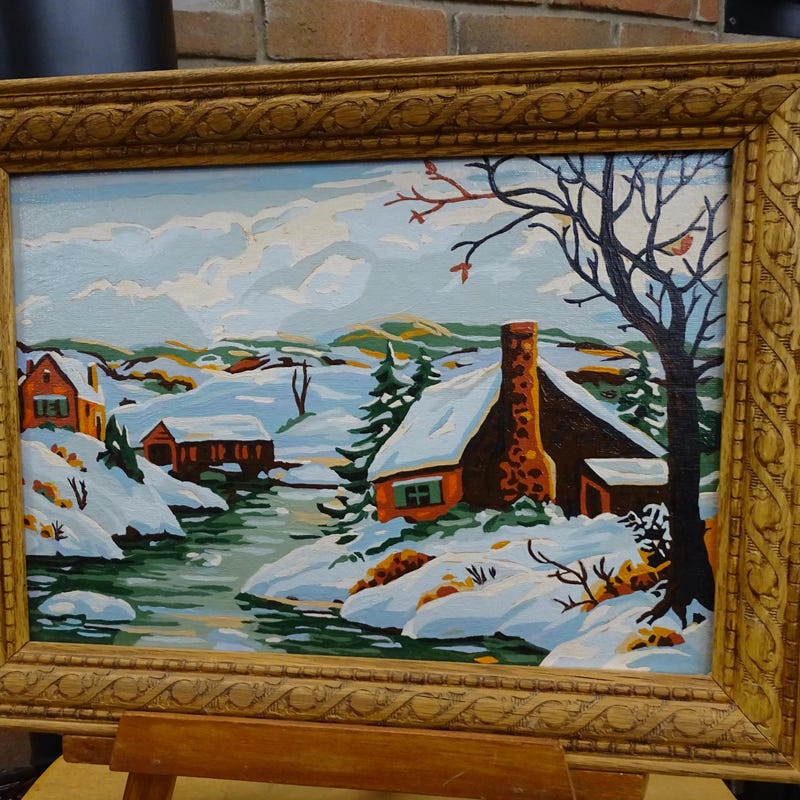 Winter Paint by Number - Etsy