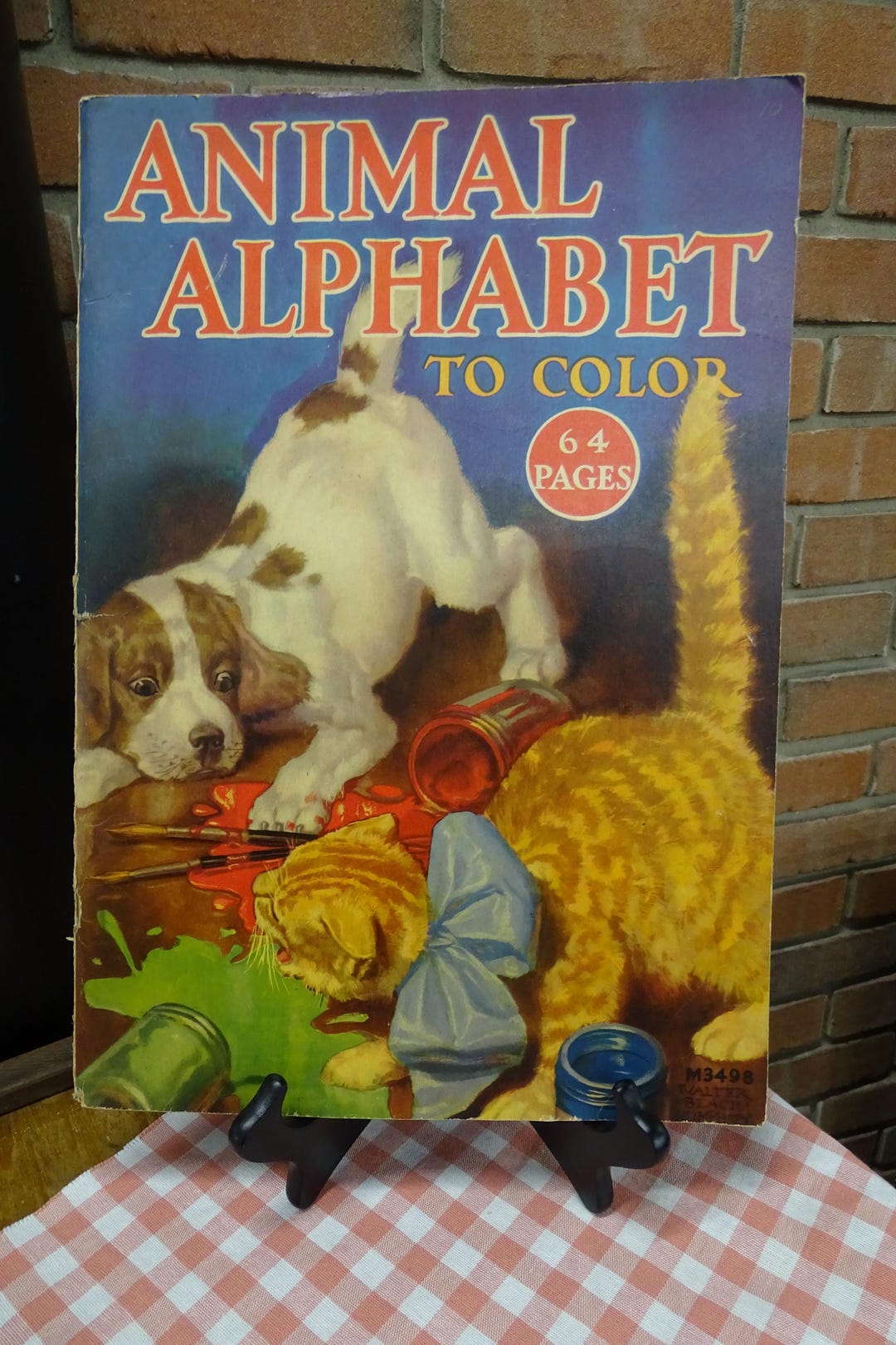 Vintage 1935 Animal Alphabet Coloring Book: Merrill Publishing ...