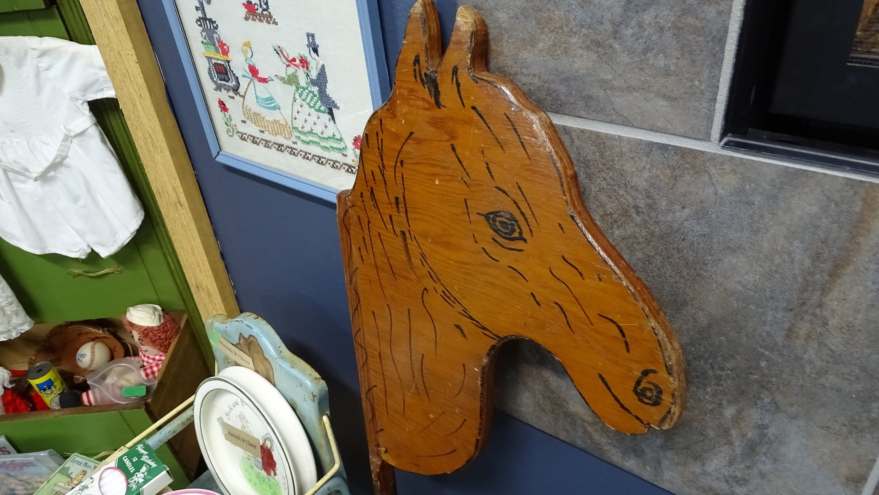 Vintage Hand Made Wooden Hobby Horse with Single Wheel Retro | Etsy