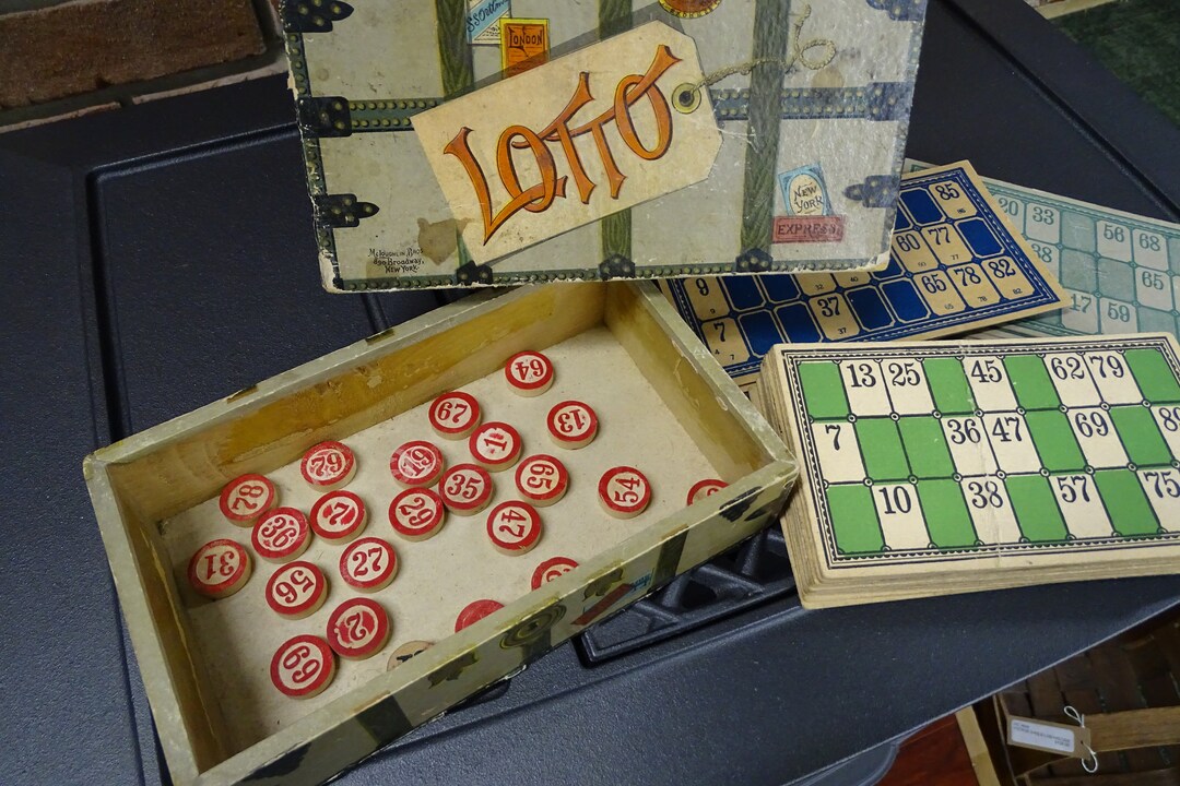 Vintage 1930s Milton Bradley LOTTO Partial Game Set With - Etsy