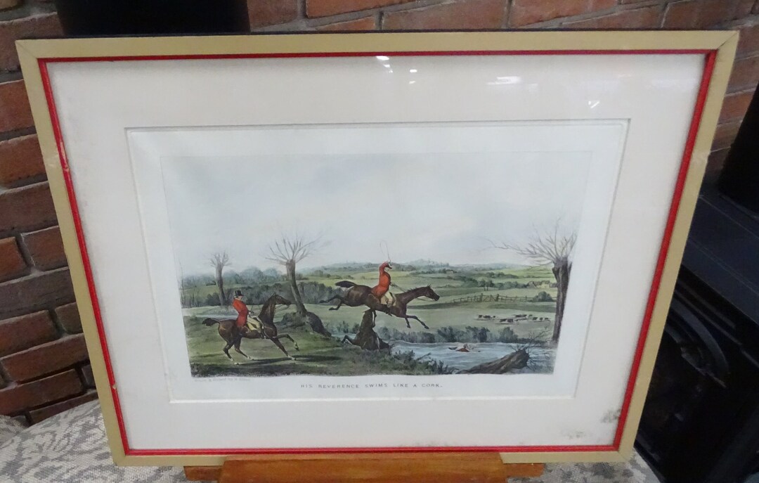 Antique Henry Alken Humorous Fox Hunt Hand Colored Aqua-tint Prints in ...