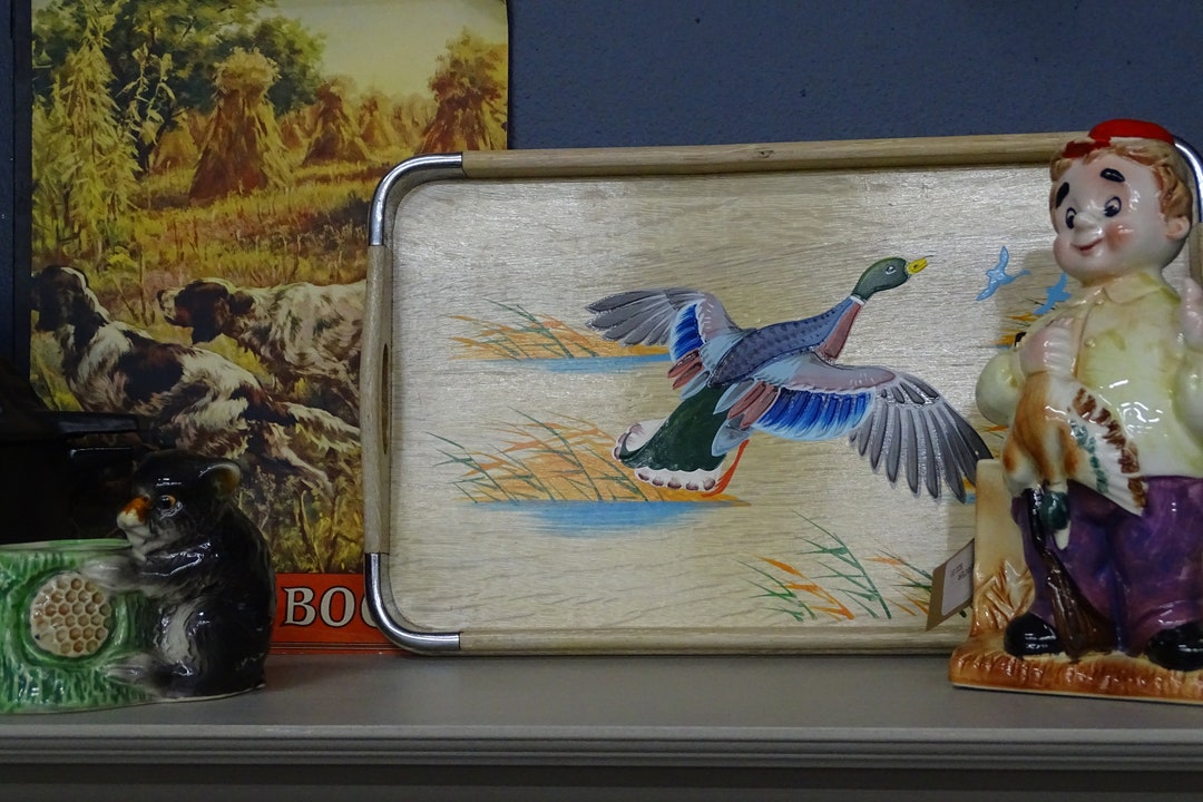 MCM Hand-painted Mallard Duck Bar Tray - Made in Japan - Etsy
