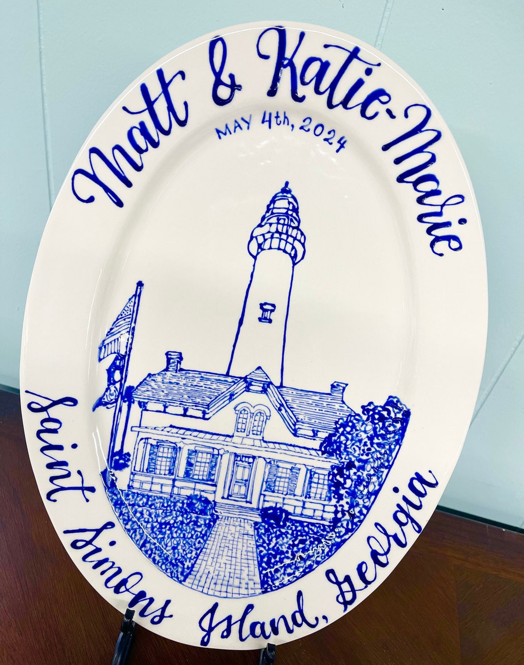 Ceramic Custom First Home Chapel Family Bride Groom Engagement ...