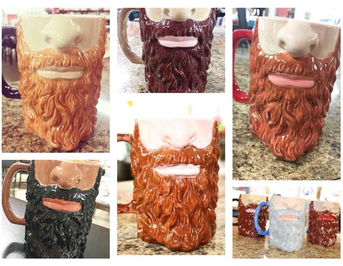 BEARD BEER STEIN Mug Father's Day Gift Cup Bearded 28 Oz | Etsy