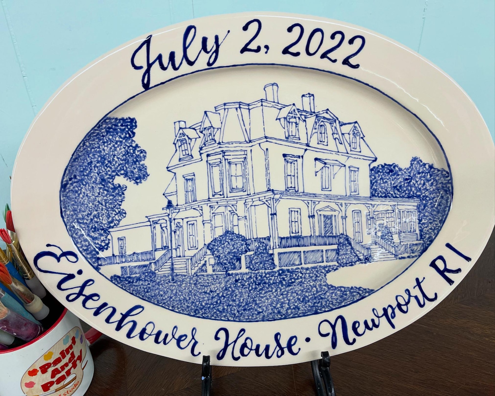 Custom Ceramic House Portrait Platter, First Home Gift - Etsy