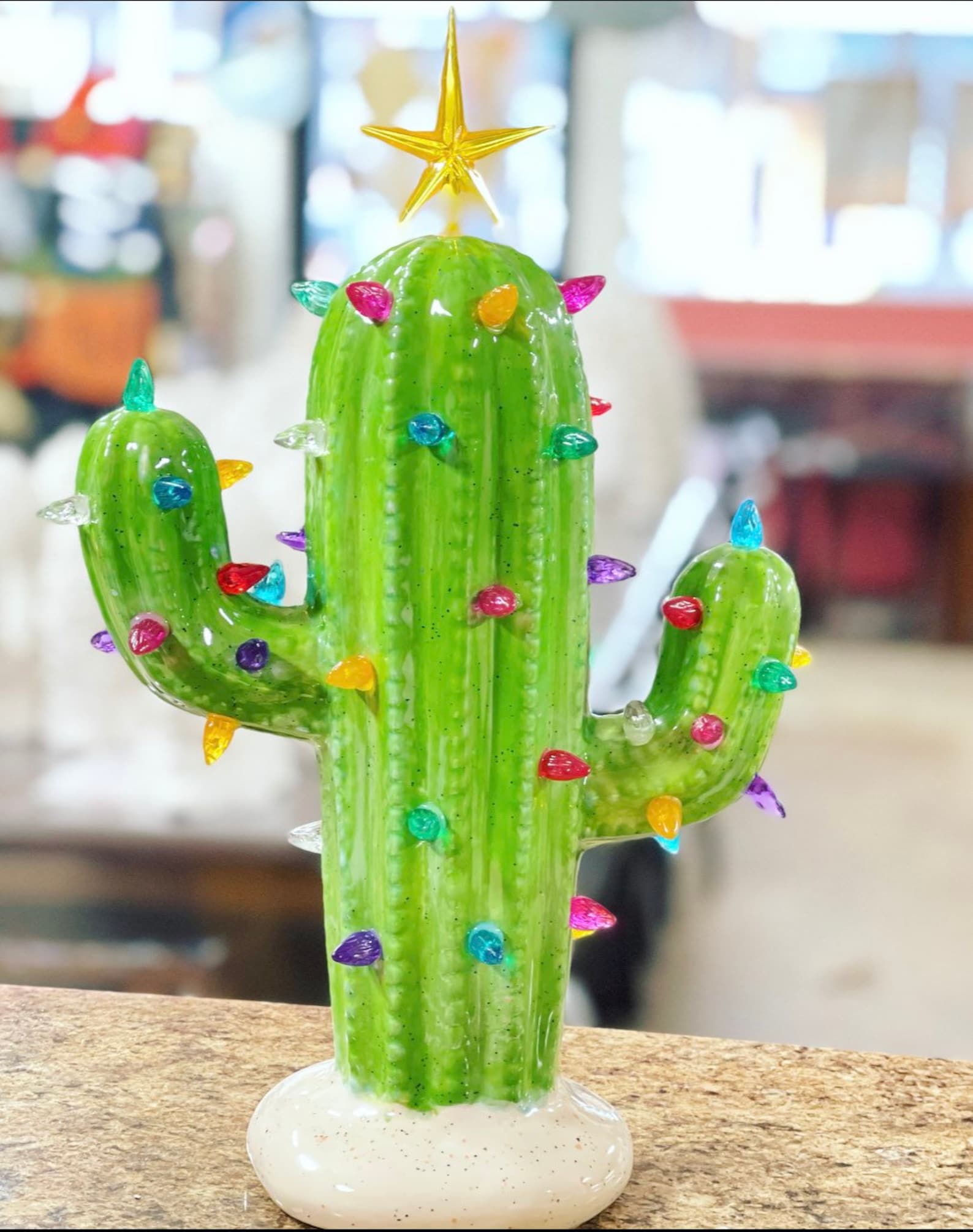 Ceramic Light up Modern Cactus Christmas Tree Vintage 10.5 - Etsy