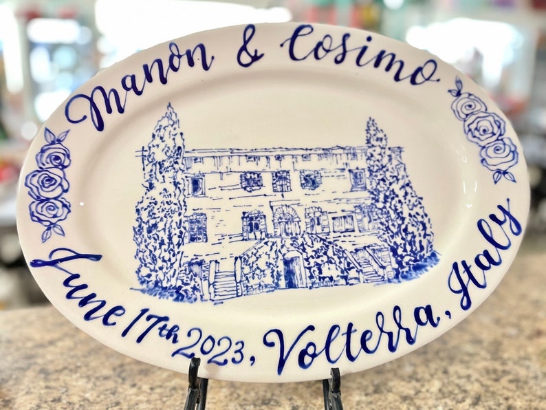 Custom Ceramic House Portrait Platter, First Home, Wedding Gift - Etsy