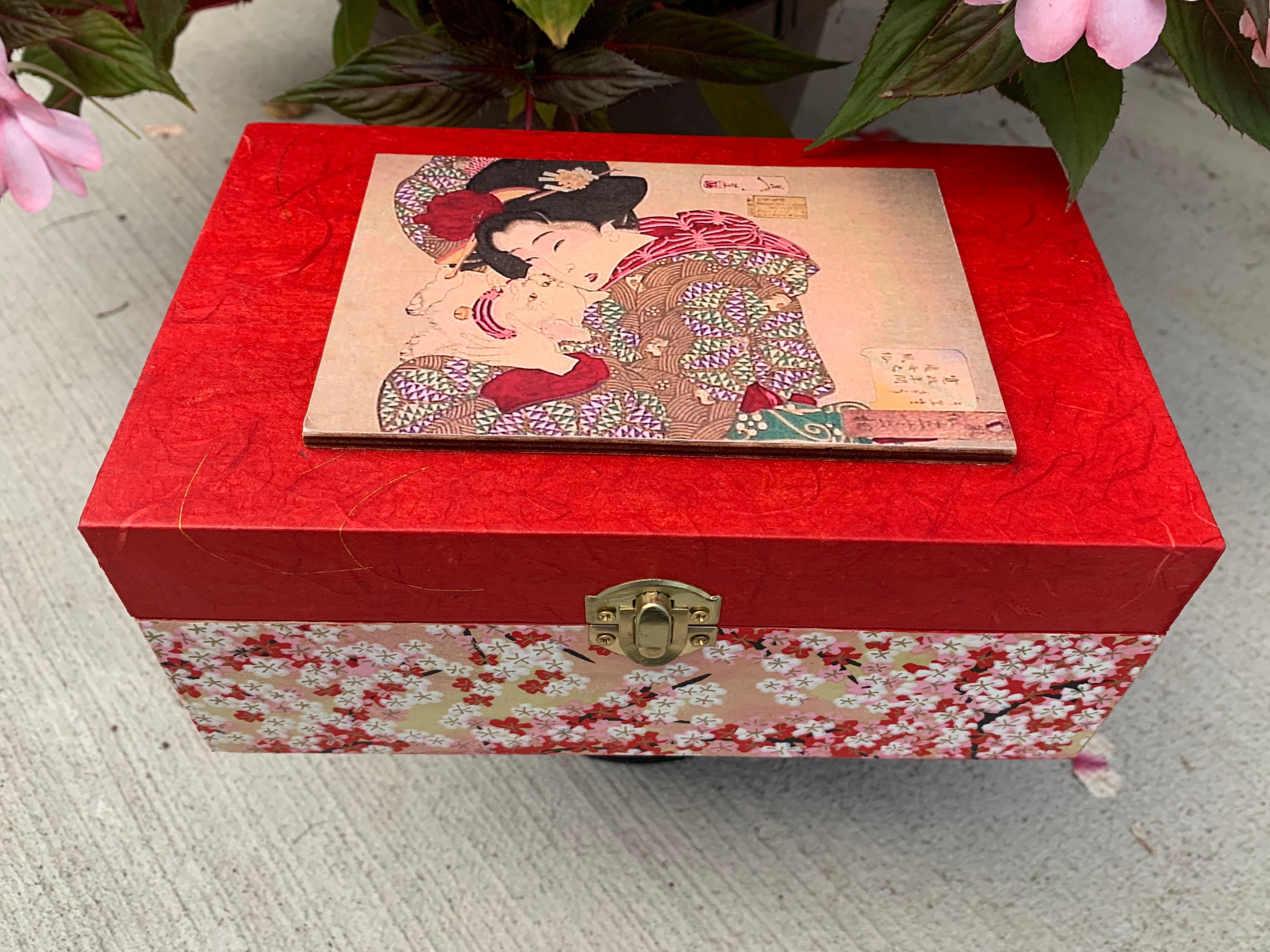Handcrafted Japanese Theme Decoupage Wooden Box Keepsake Box - Etsy