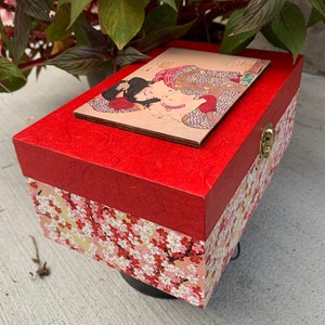 Handcrafted Japanese Theme Decoupage Wooden Box Keepsake Box - Etsy