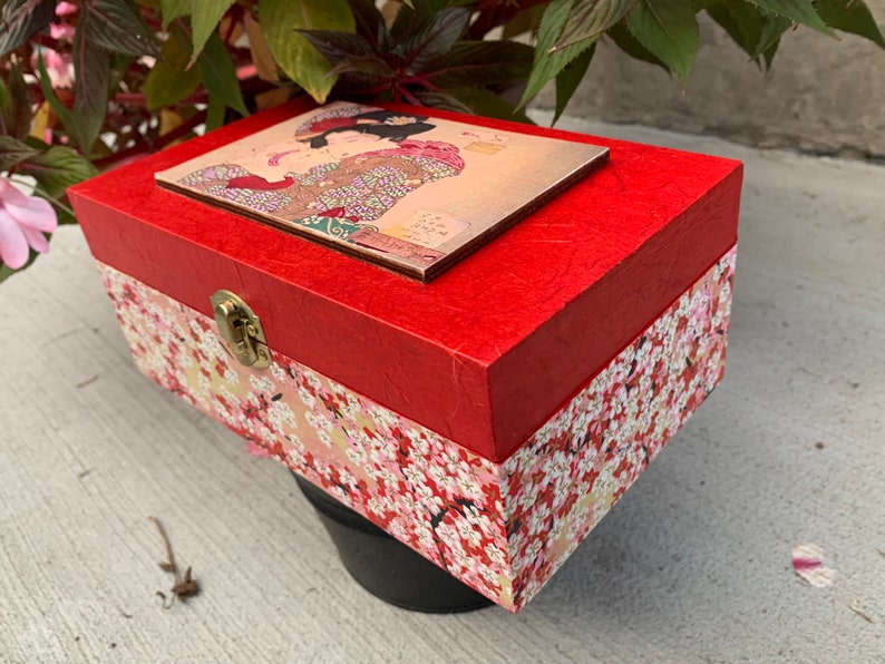 Handcrafted Japanese Theme Decoupage Wooden Box Keepsake Box - Etsy