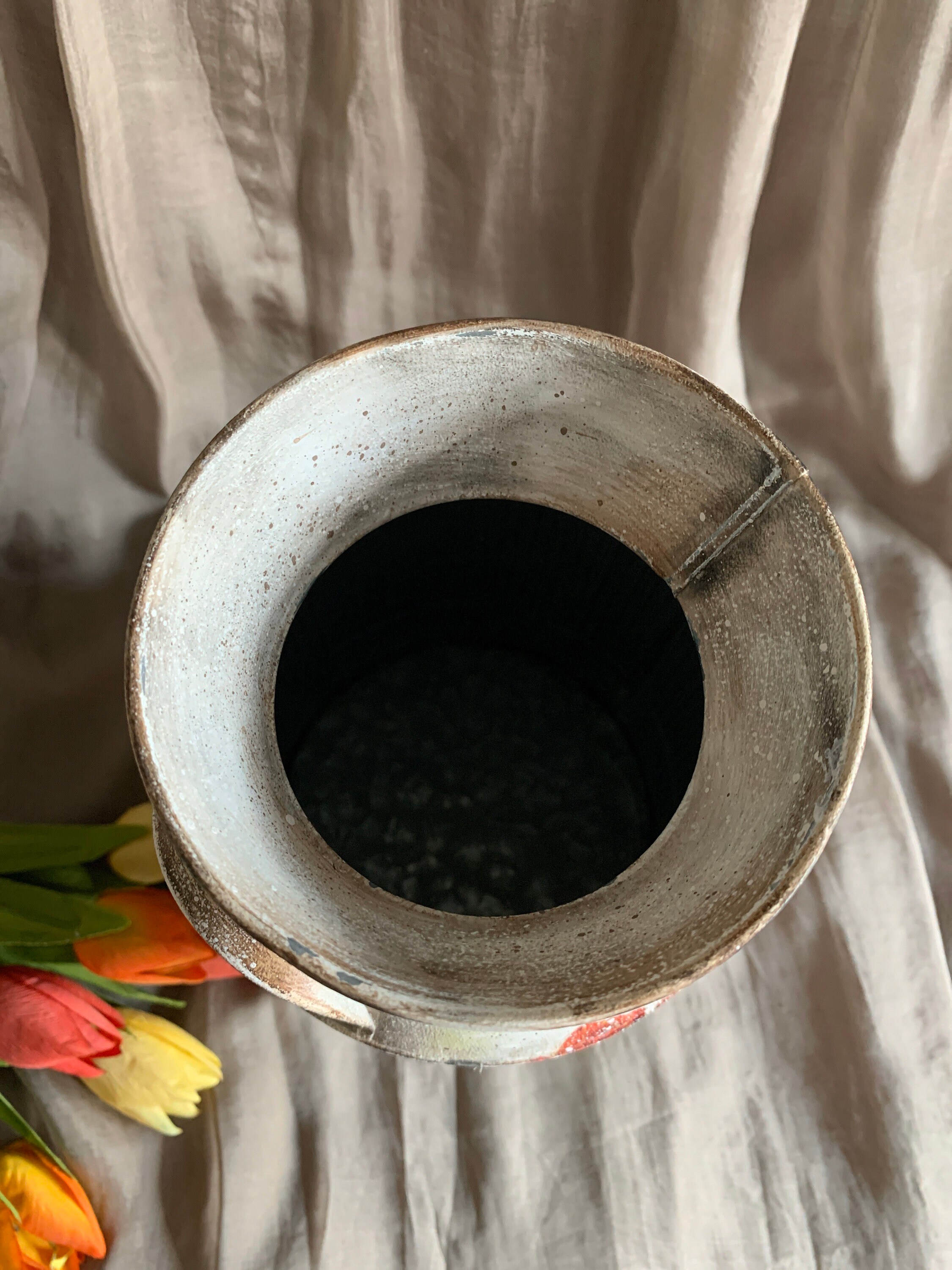 Hand Painted Decoupage Galvanized Bucket Tabletop Accent - Etsy