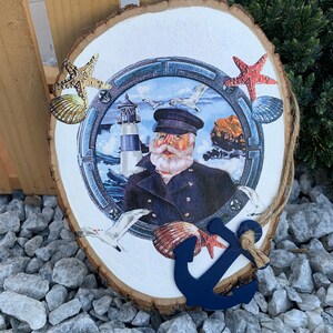 Handcrafted Ocean Theme Decoupage on Wood Nautical Decorative - Etsy
